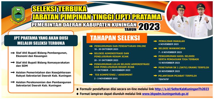 SELEKSI TERBUKA JABATAN PIMPINAN TINGGI (JPT) PRATAMA DI LINGKUNGAN PEMERINTAH DAERAH KABUPATEN ...